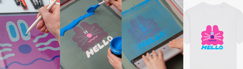 Online Course - Introduction to Colorful Screen Printing for Clothing ...