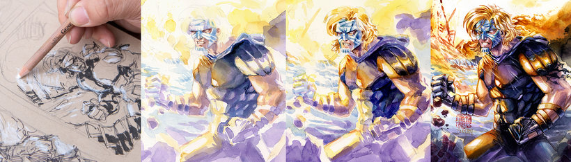 Online Course - Watercolor Techniques for Comic Book Covers (Tony Moy ...